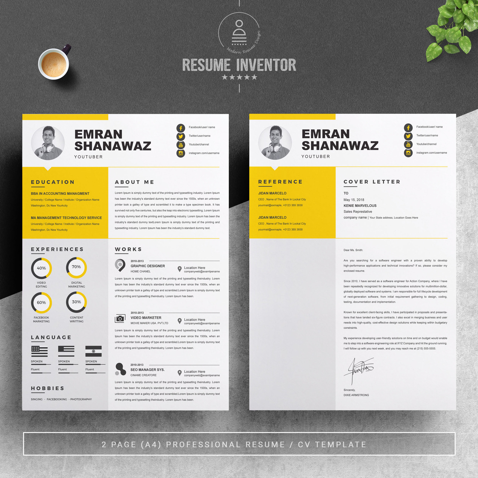 Emran Resume Template #94091 - TemplateMonster